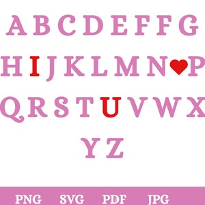 Printable ABC I Love You, Valentine's Day, Retro Valentine's Retro ...