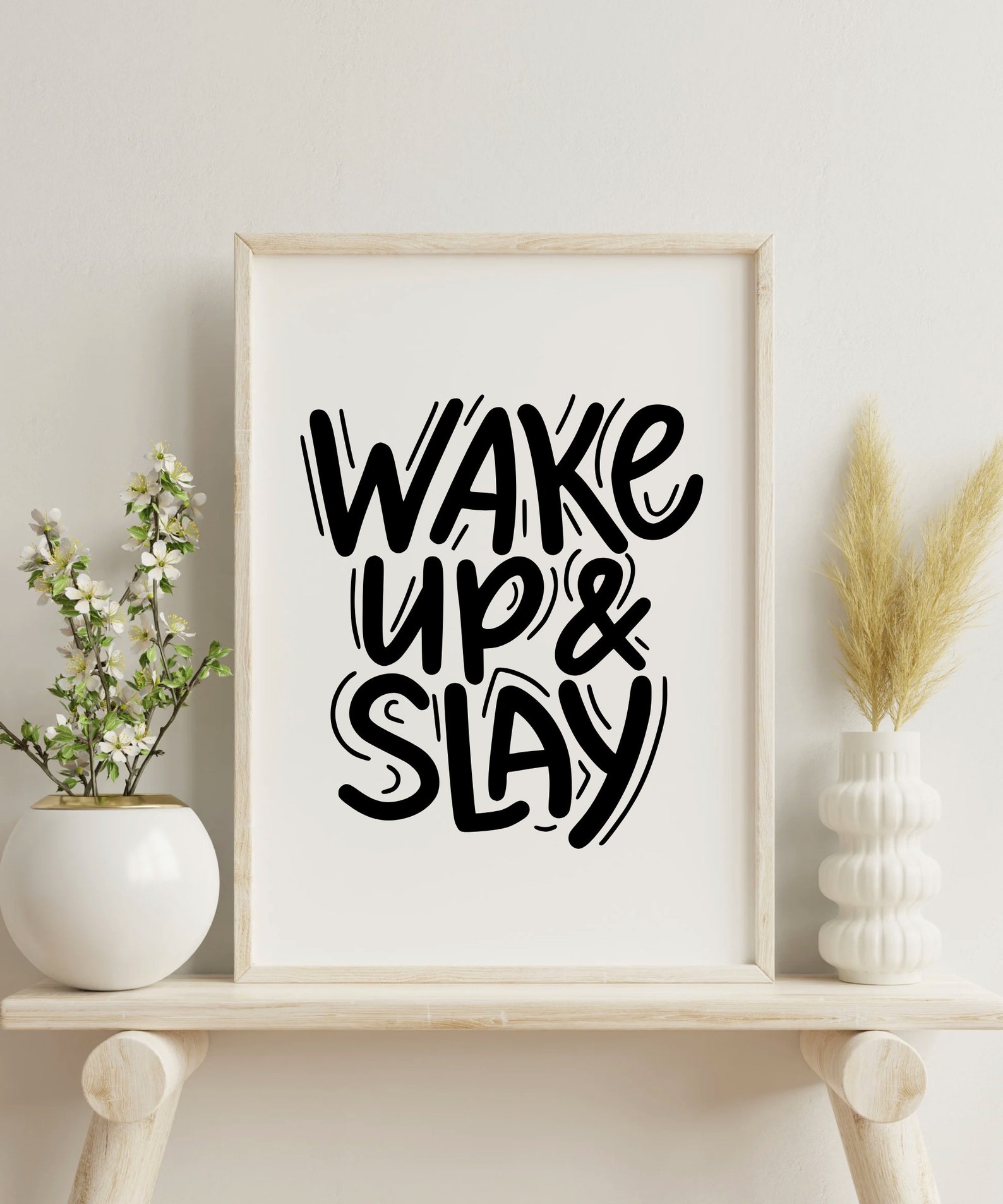 Wake up & Slay Printable Quotes, Wall Art. Printable Wall Art ...