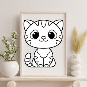 Digital Cat Sketch Wall Art, Picasso Animals Line Art, Picasso ...