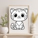 Digital Cat Sketch Wall Art, Picasso Animals Line Art, Picasso ...
