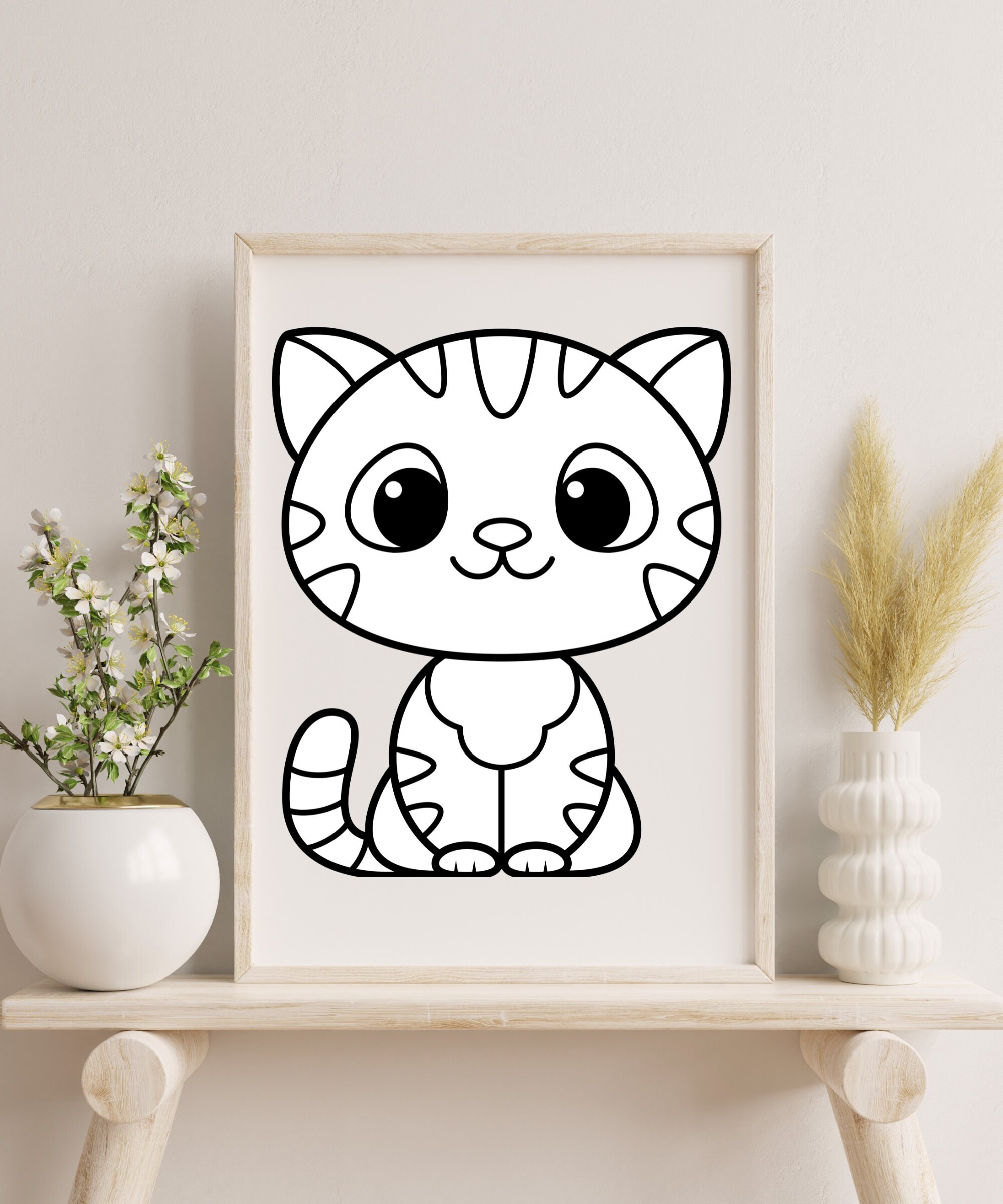 Digital Cat Sketch Wall Art, Picasso Animals Line Art, Picasso ...