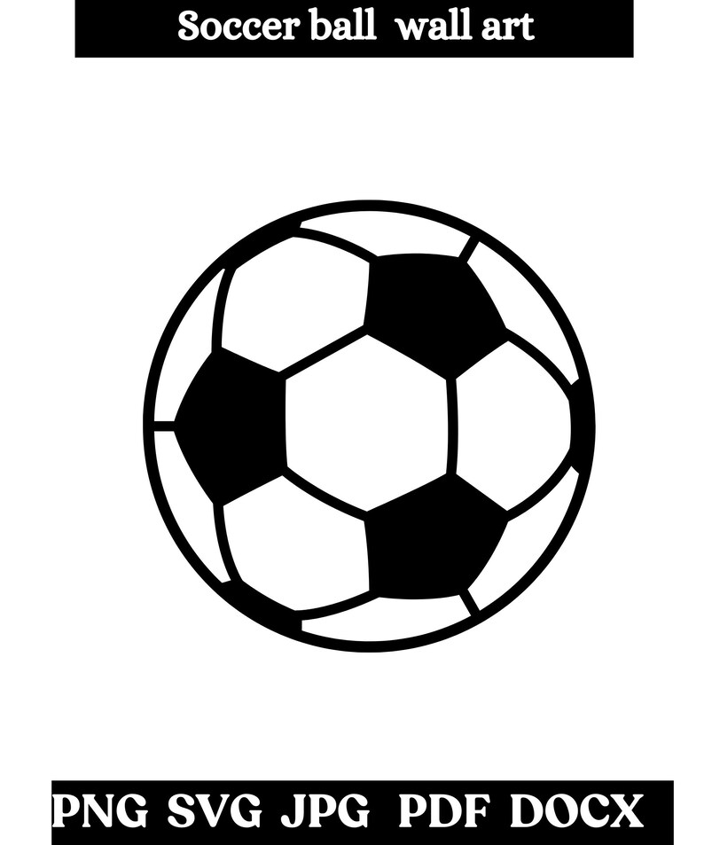 Soccer Ball, Digital Download, Soccer Ball Wall Art PNG, and EPS Files ...