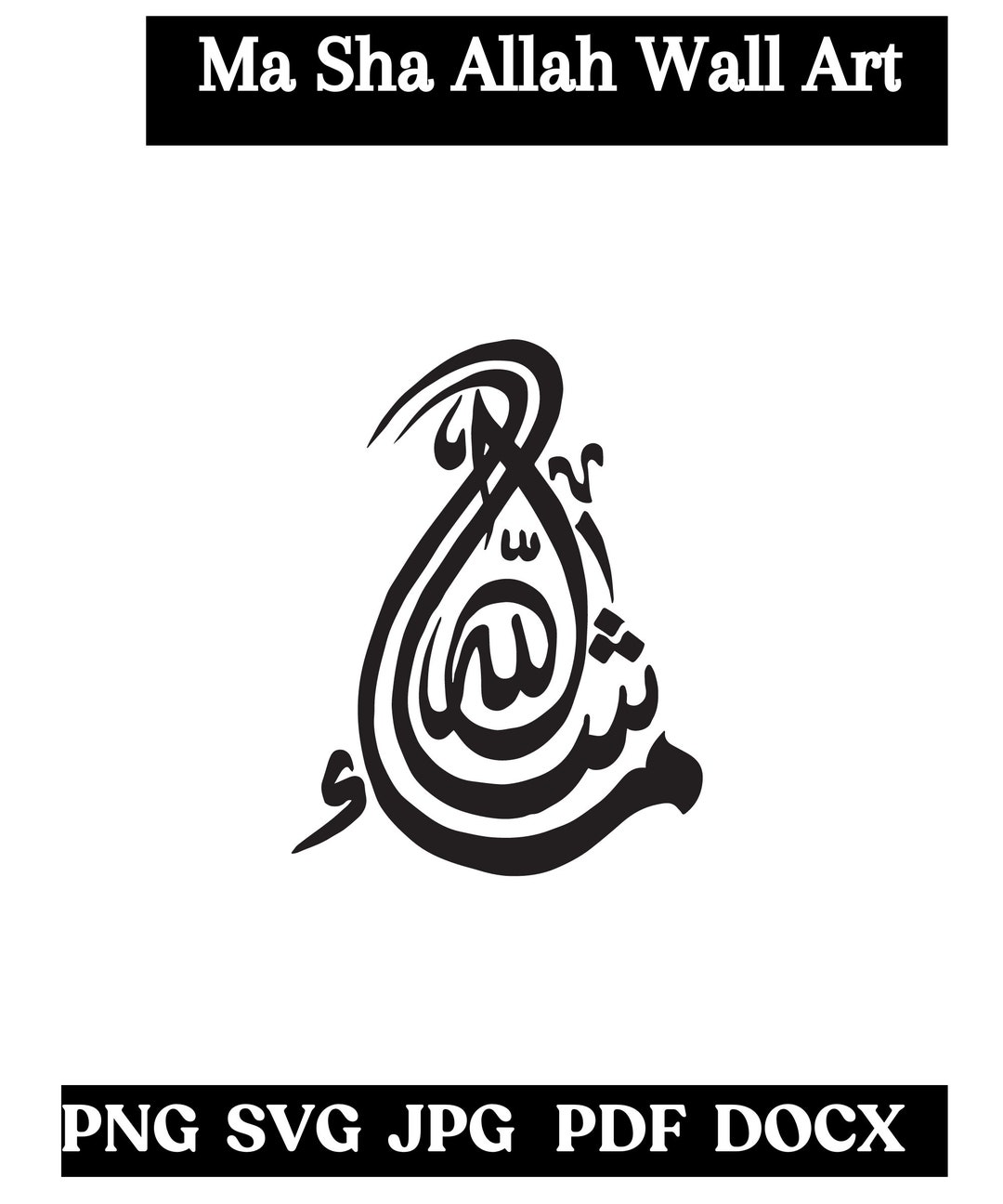 Mashallah Digital Download Quotes Prints, Mashaallah Wall Art Printable ...