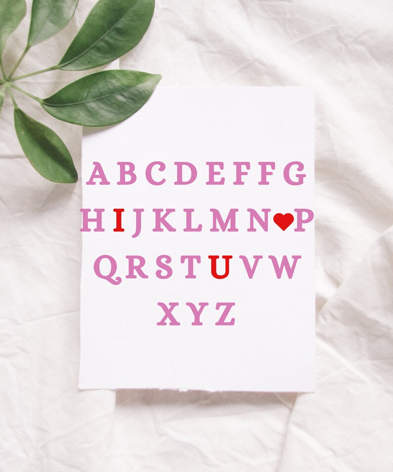 Printable ABC I Love You, Valentine's Day, Retro Valentine's Retro ...