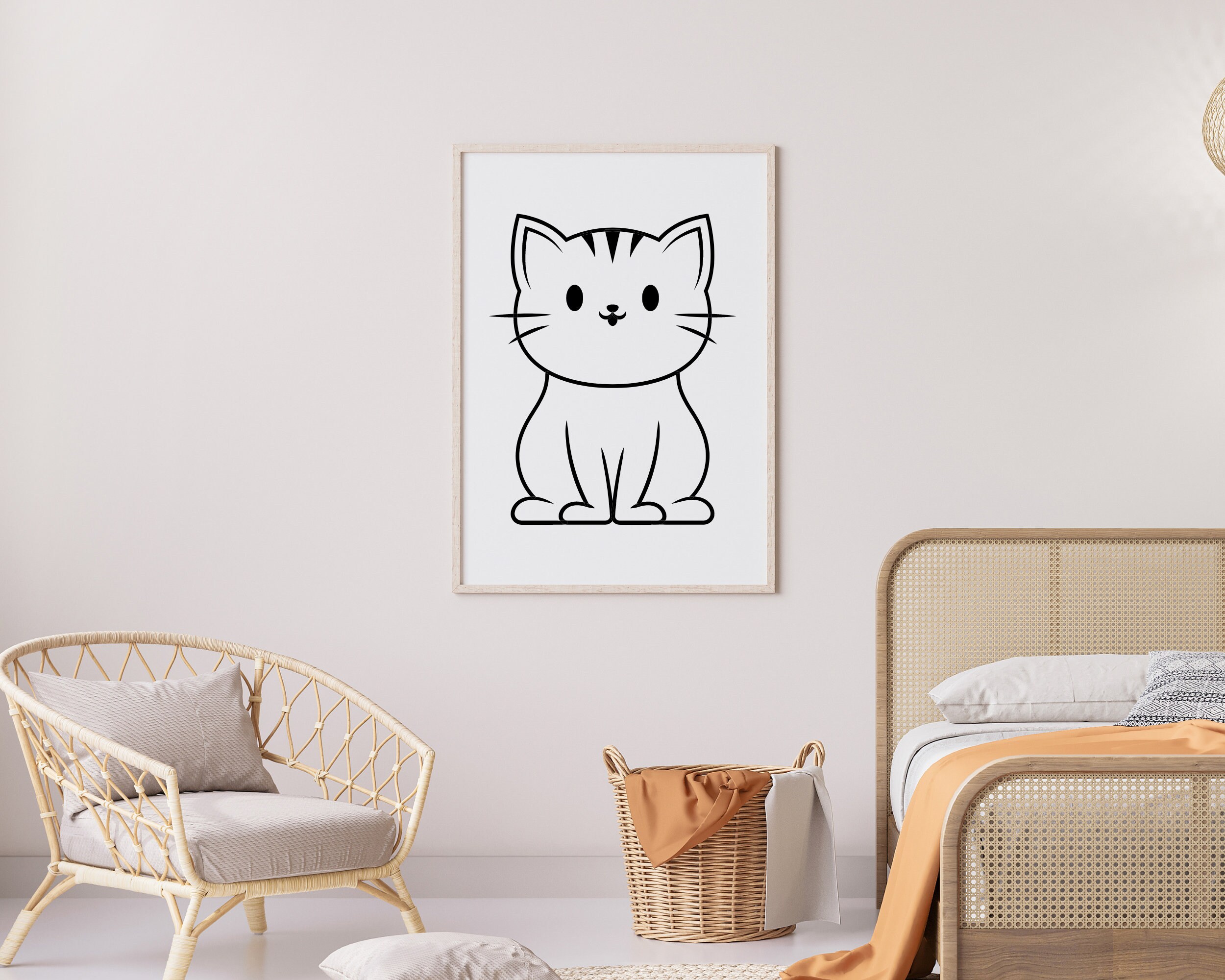 Cat Print, Cat Printable, Cat Wall Art, Valentine's Day Art, Cat Decor ...