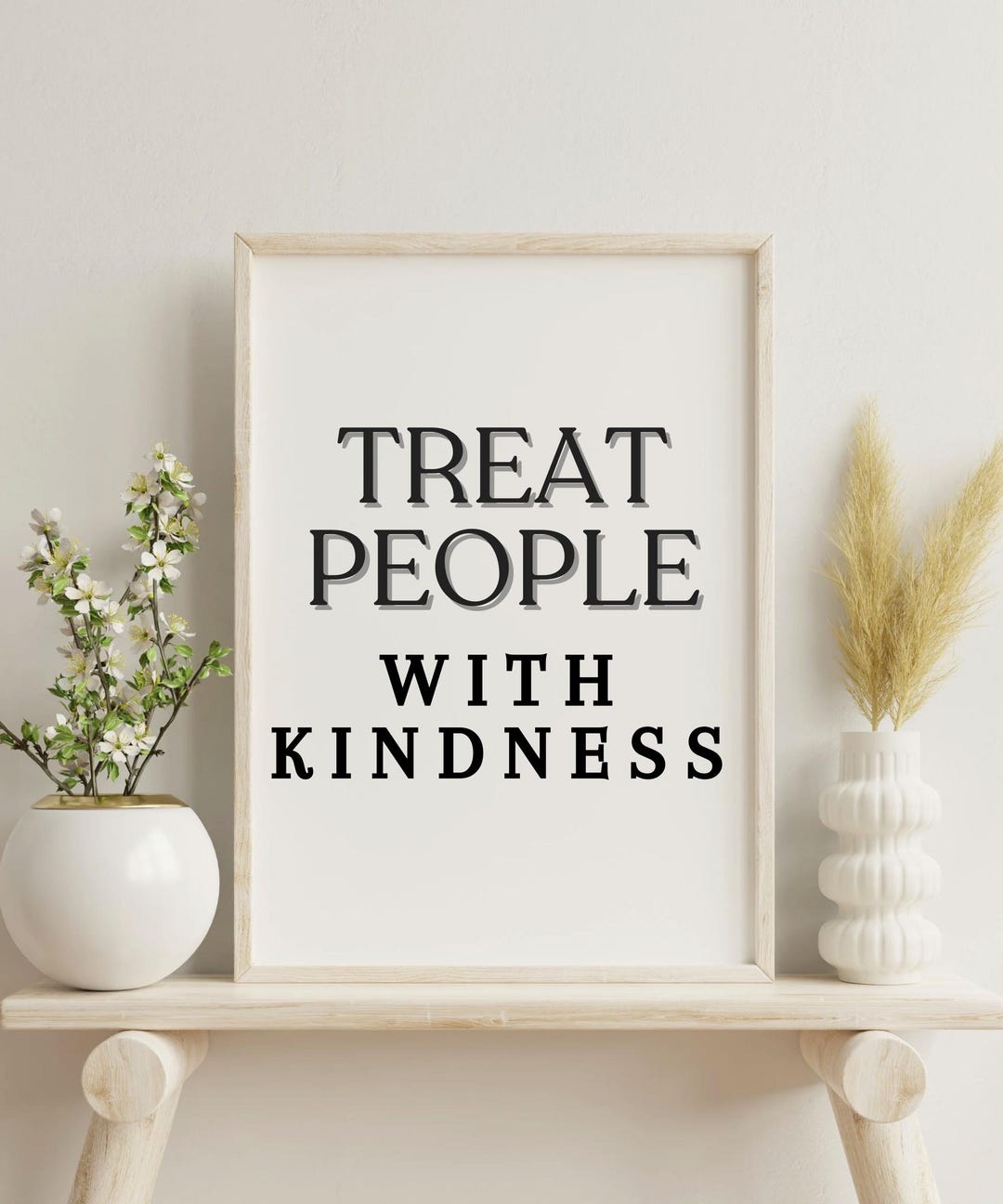 Treat People With Kindness Printable Wall Art, Gallery Wall Arts Quote ...