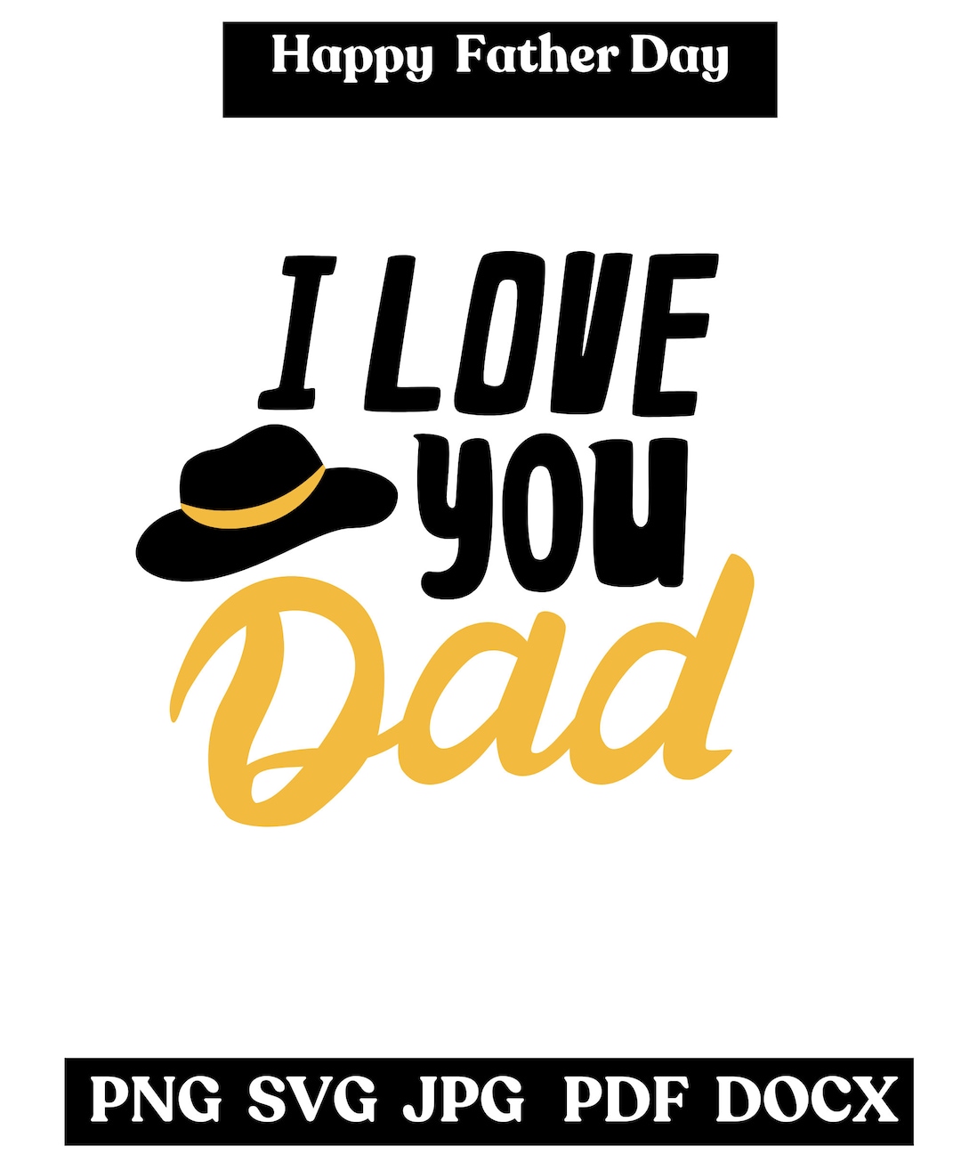 Digital Printable I Love You Dad, Father's Day, Rad Dad, Gift for Dad ...