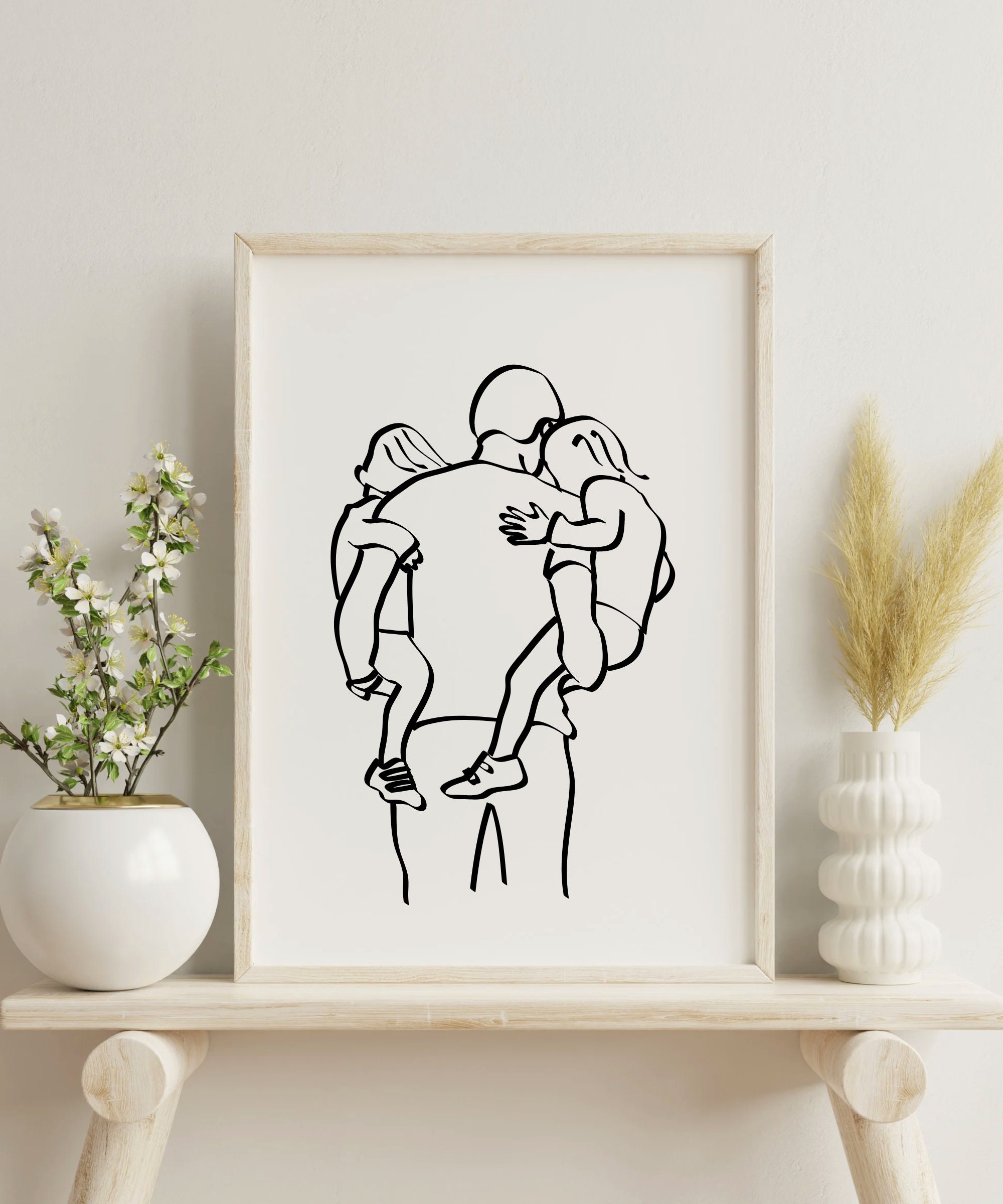Happy Father's Day, Father Wall Art Father and Sons Digital Print ...