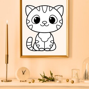 Digital Cat Sketch Wall Art, Picasso Animals Line Art, Picasso ...