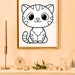 Digital Cat Sketch Wall Art, Picasso Animals Line Art, Picasso ...
