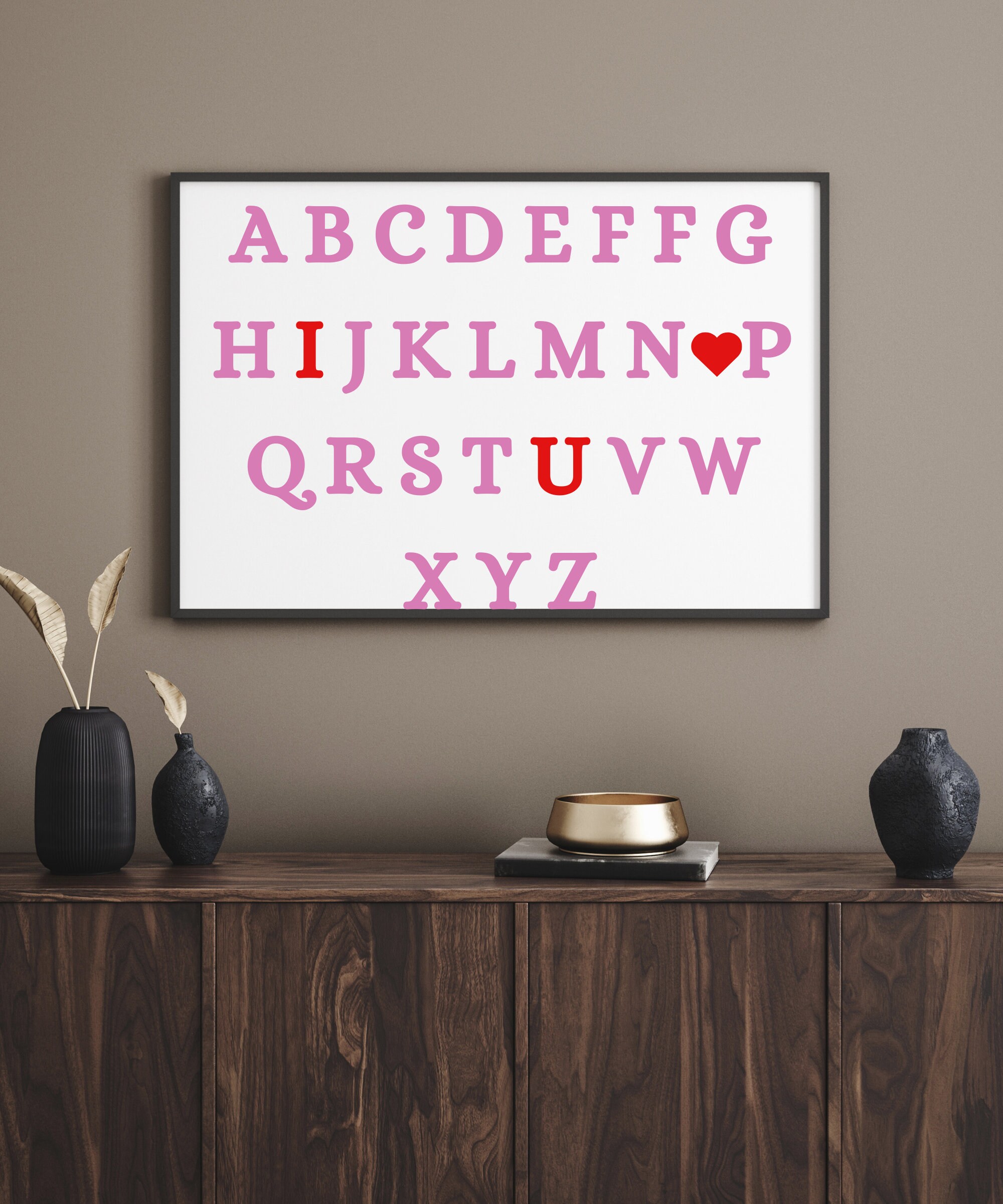 Printable ABC I Love You, Valentine's Day, Retro Valentine's Retro ...