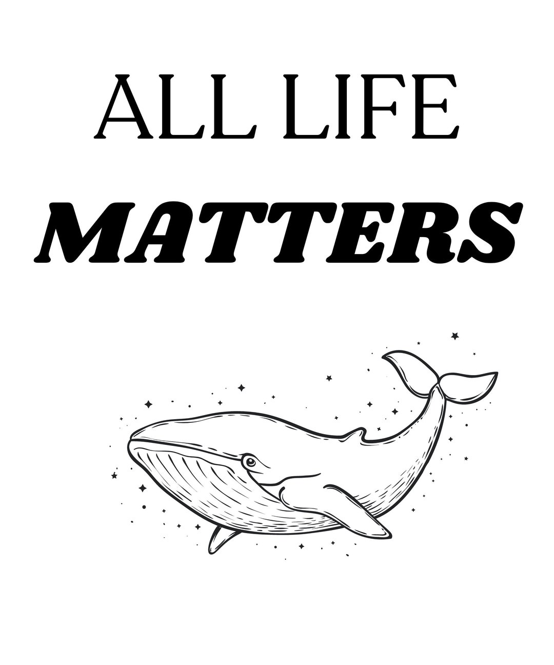 All Life Matters Print, Vegan Digital Wall Art, Eco Friendly All Life ...