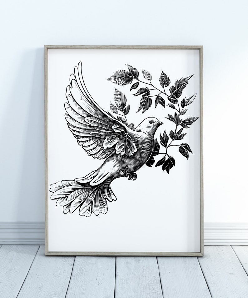 Printable Dove, Dove Prints, Dove Wall Art, Vintage Dove Art, Dove Wall ...
