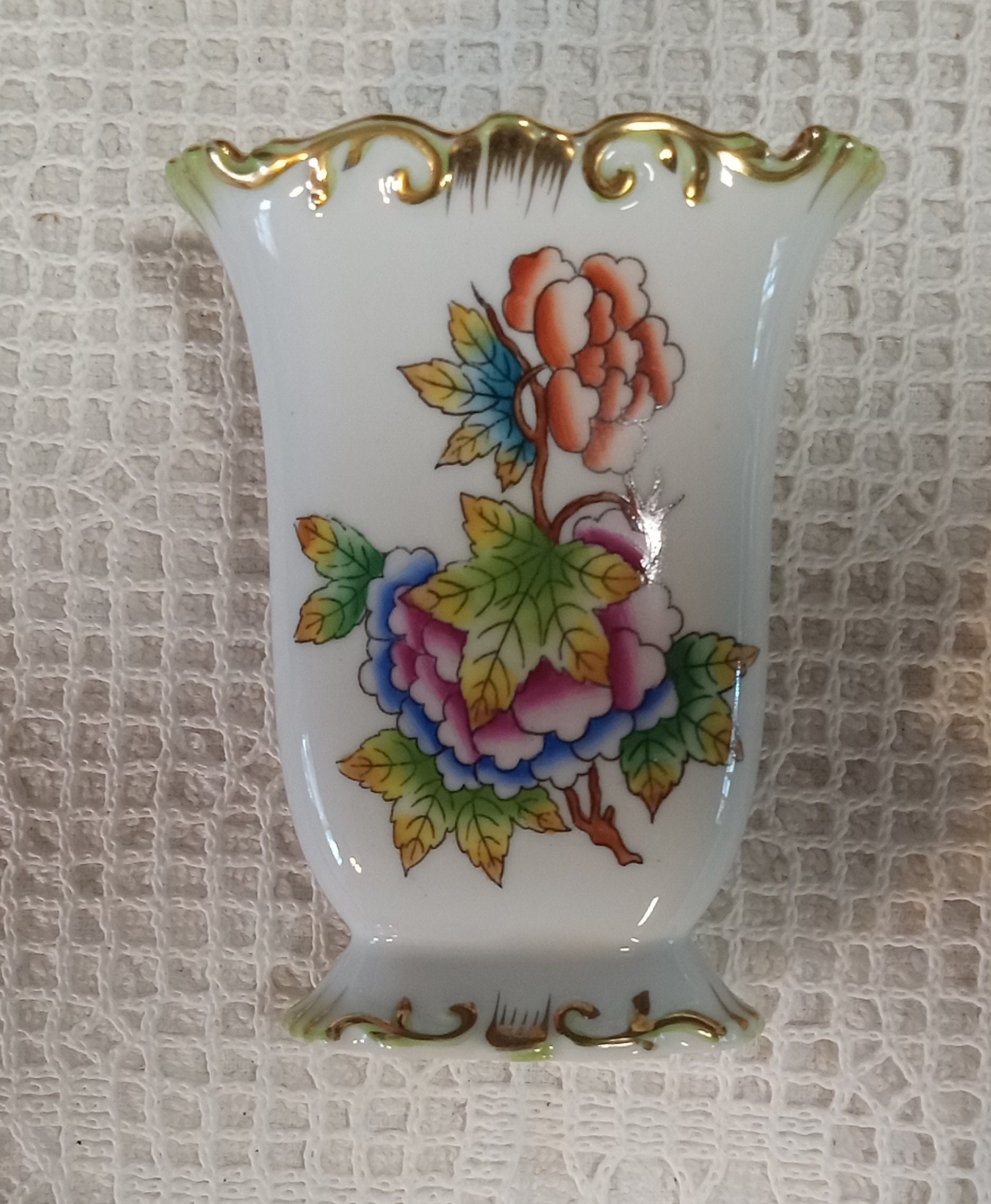 1950's Herend Porcelain Queen Victoria Pattern 4 Pc Vanity Set - Etsy