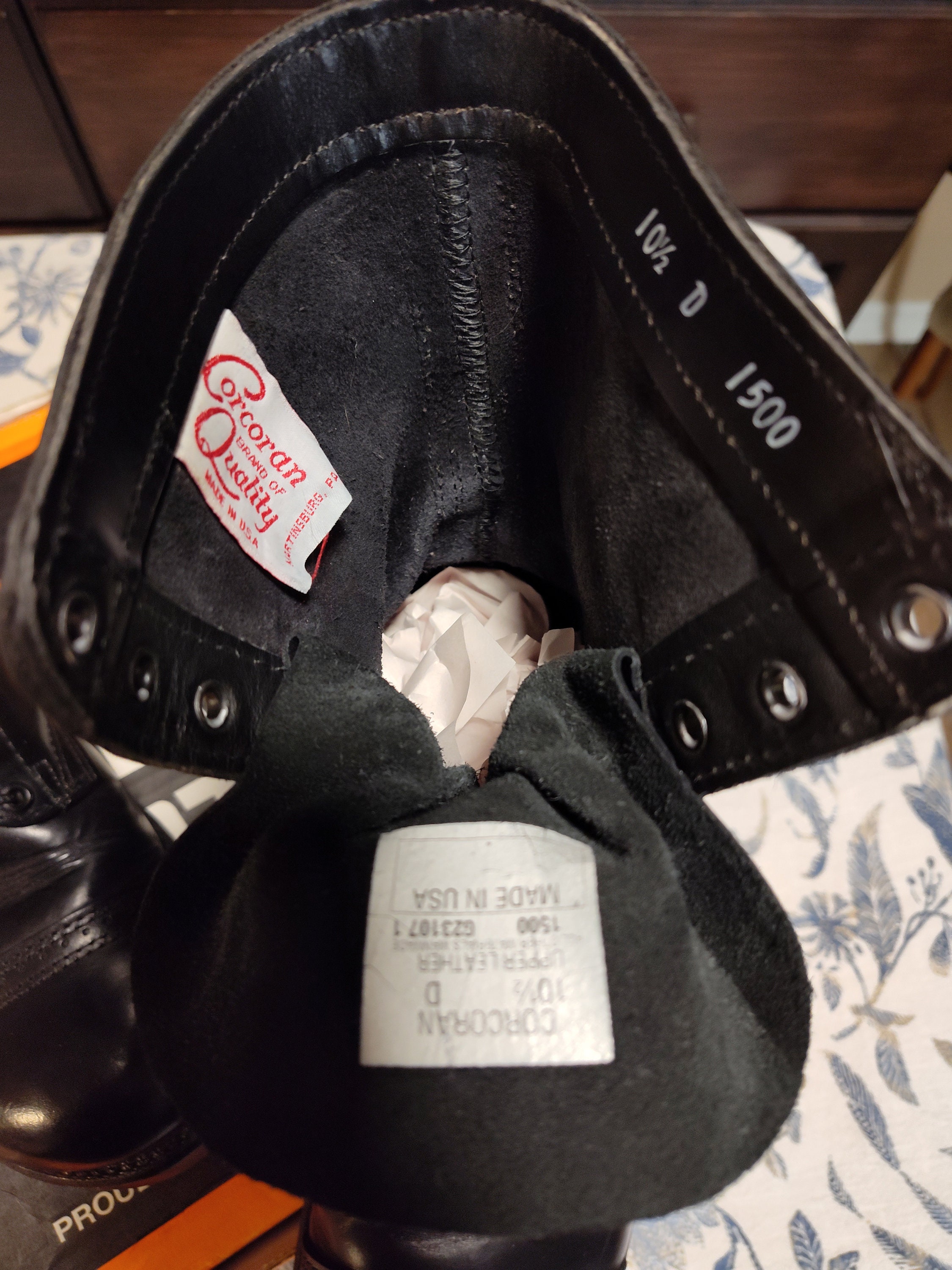 Vintage Corcoran Jump Boots Model 1500 Size 10.5 D, Army Paratrooper ...
