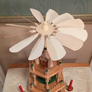 Wooden Candle Christmas Windmill - Etsy