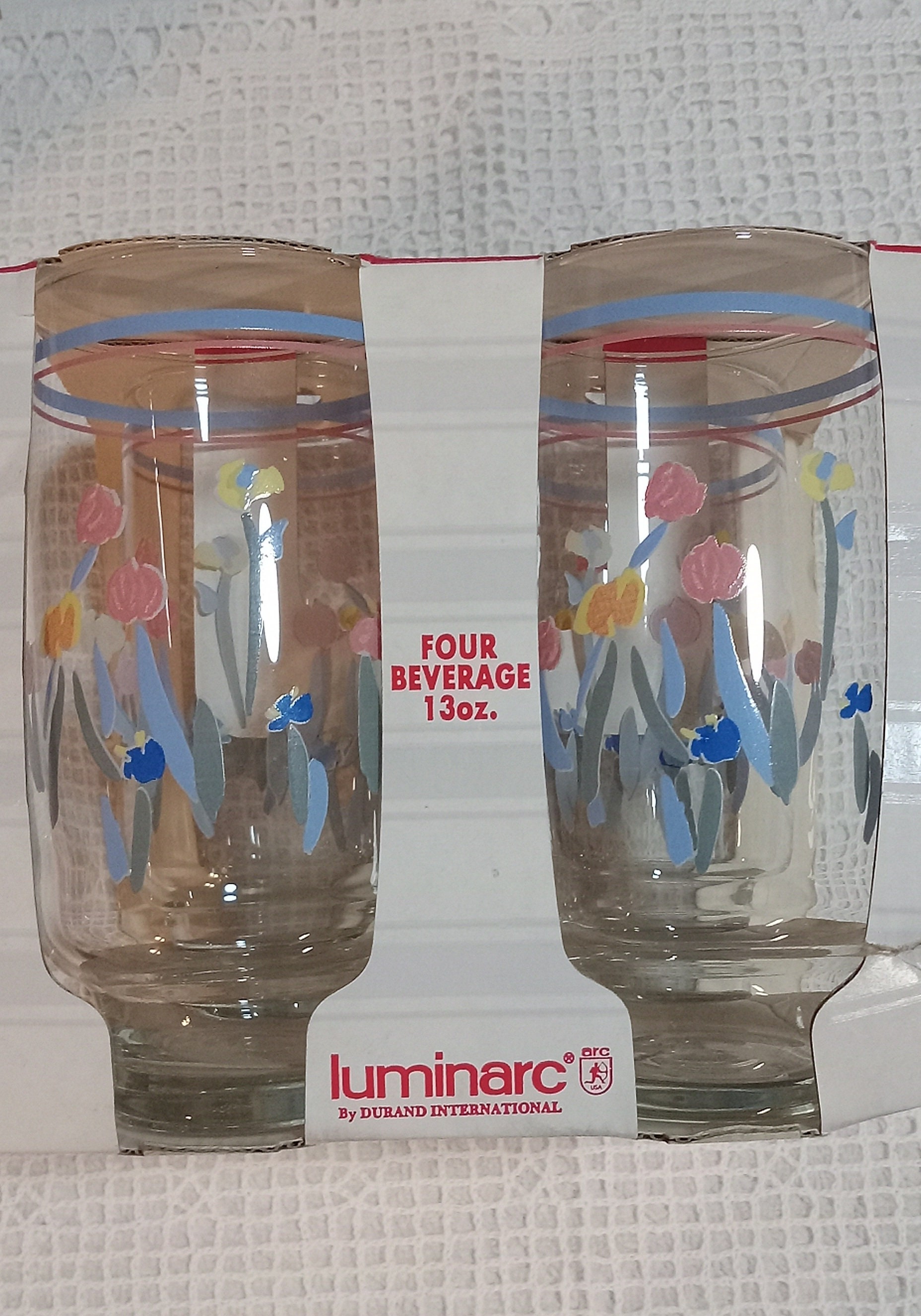 Vintage Luminarc Tivoli Pastoral Flower Glasses - Etsy