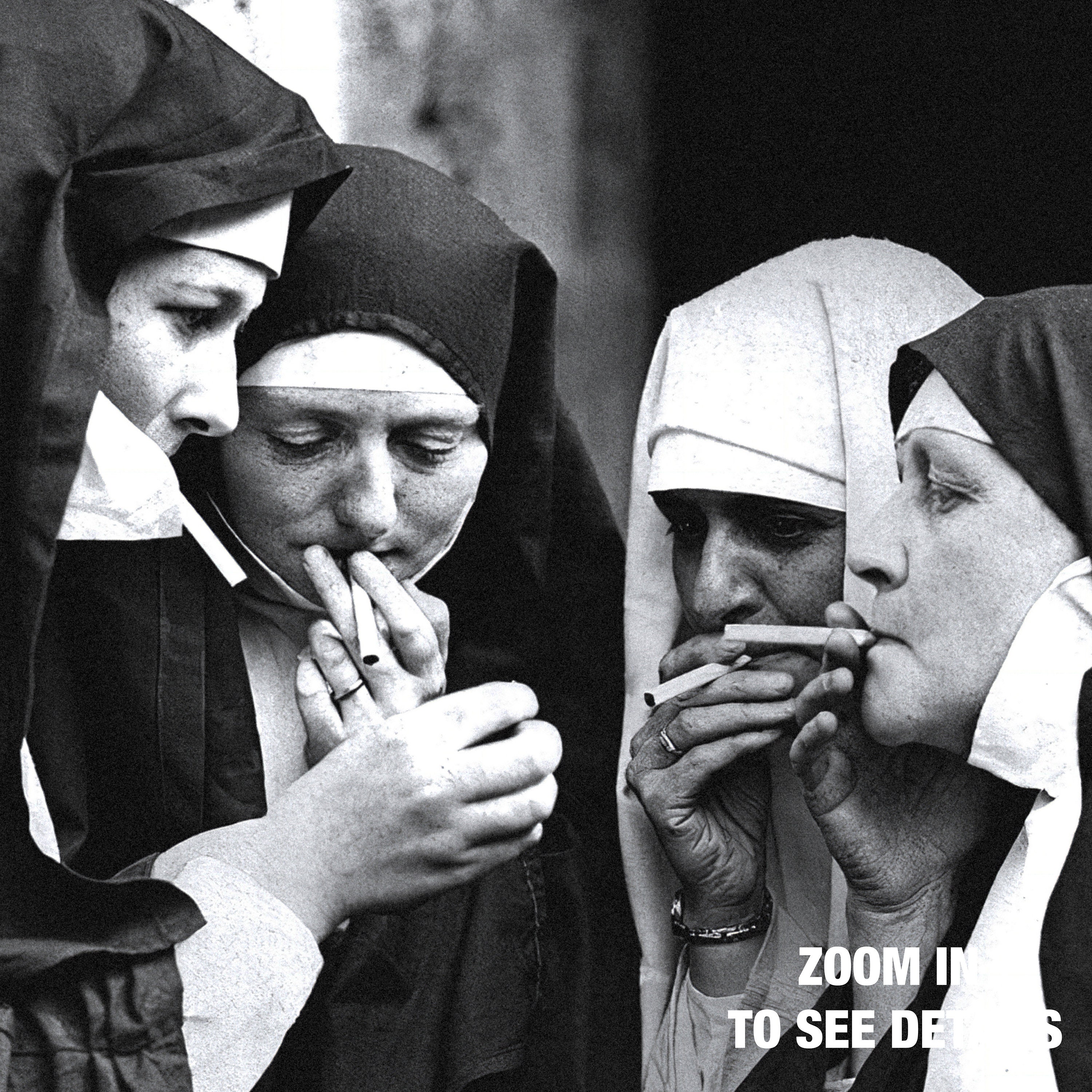 Nuns Smoking Photo Poster, Catholic Nuns Photo, Nuns Smoking Cigarette ...
