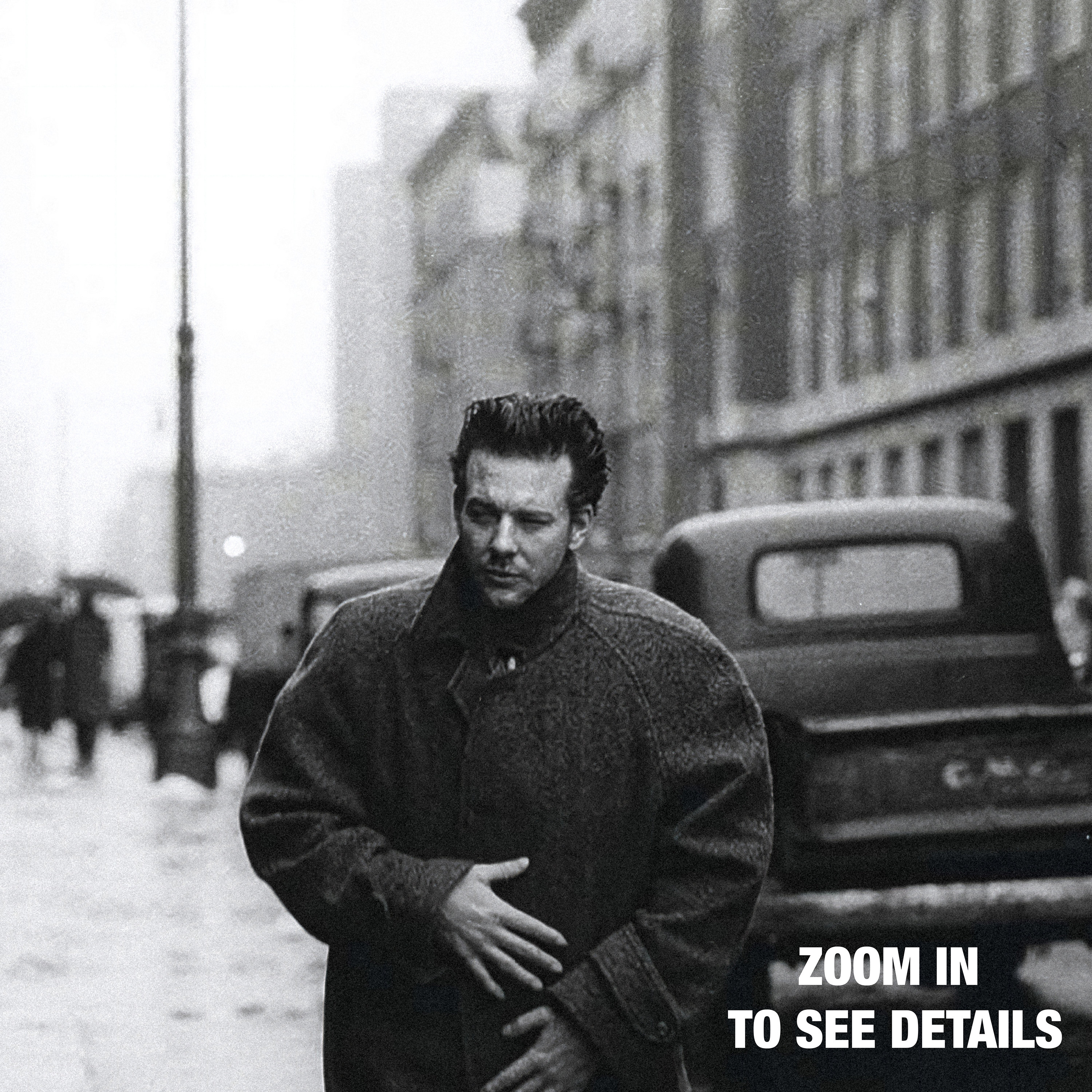 Mickey Rourke Poster, Black White Affiche, Mickey Rourke Walking on Old ...