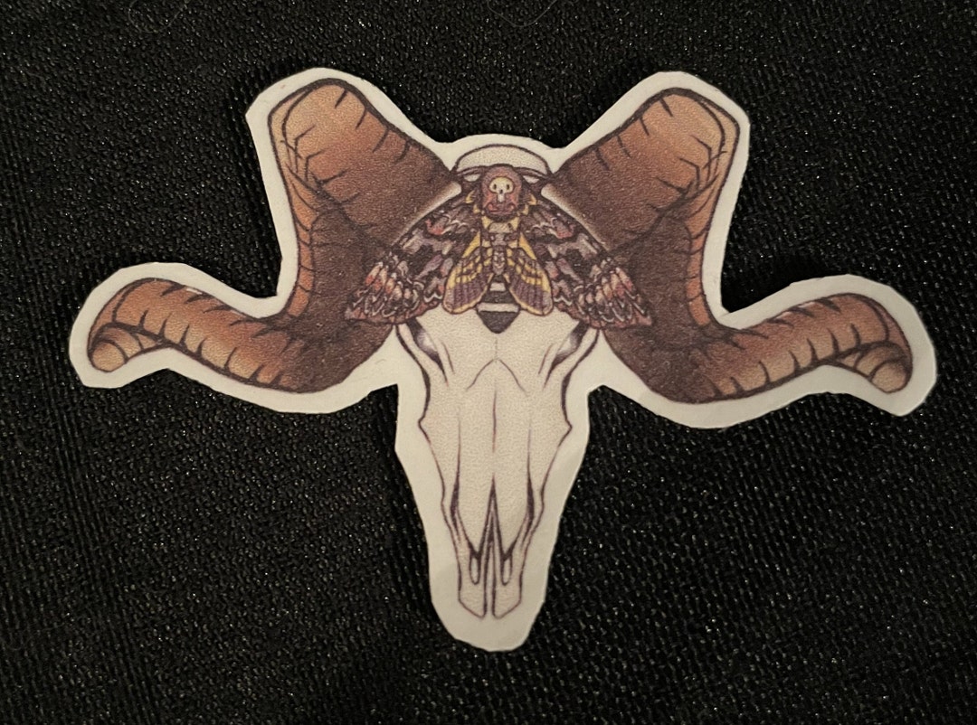 Deaths Head Moth With Ram Skull Sticker - Etsy