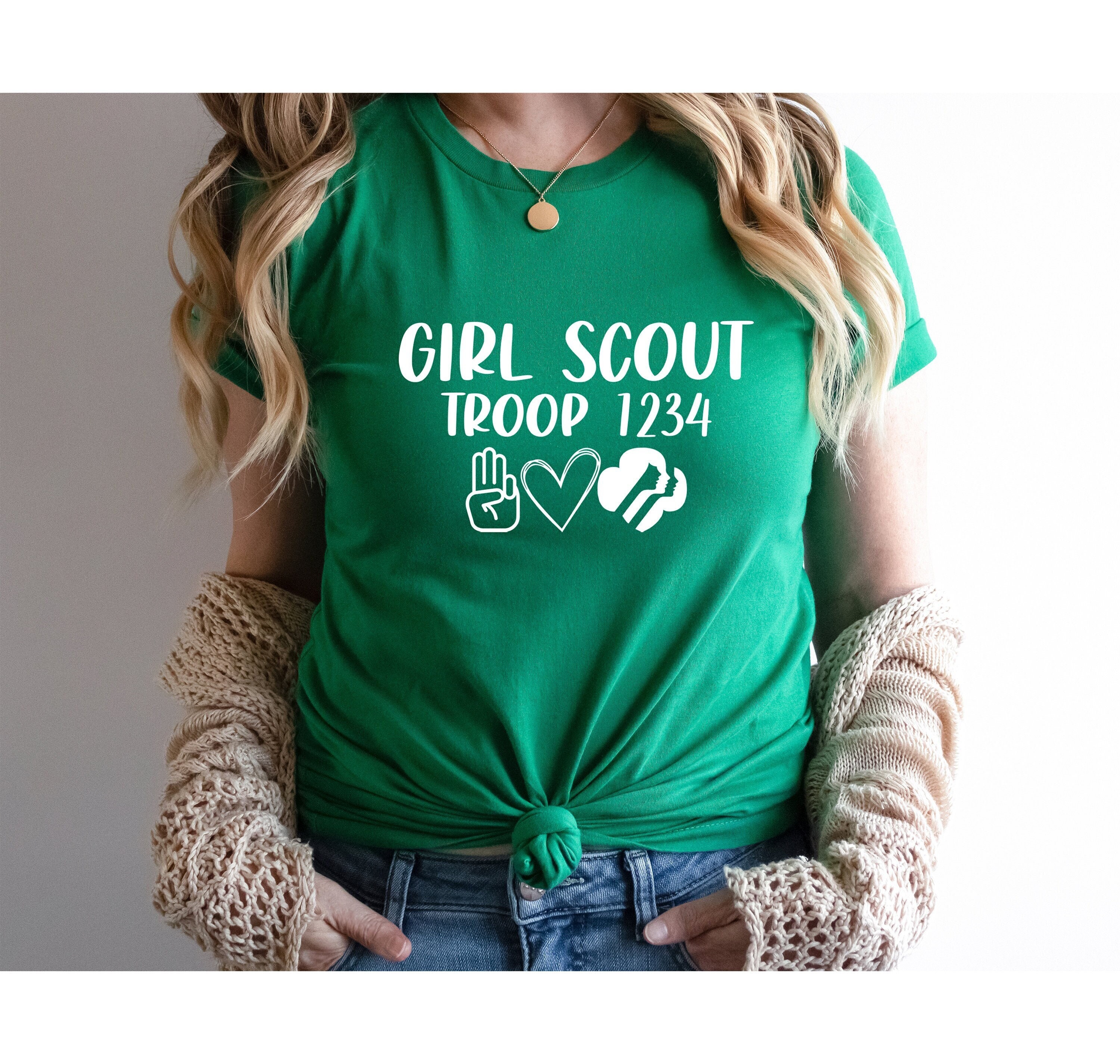 Custom Scout Troop Number Shirt,peace Love Girl Scout Troop Shirt,scout ...