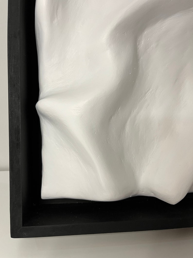 Curve.2 Handcrafted Art, Plaster Sculpture, Abstract Decor, Statement ...