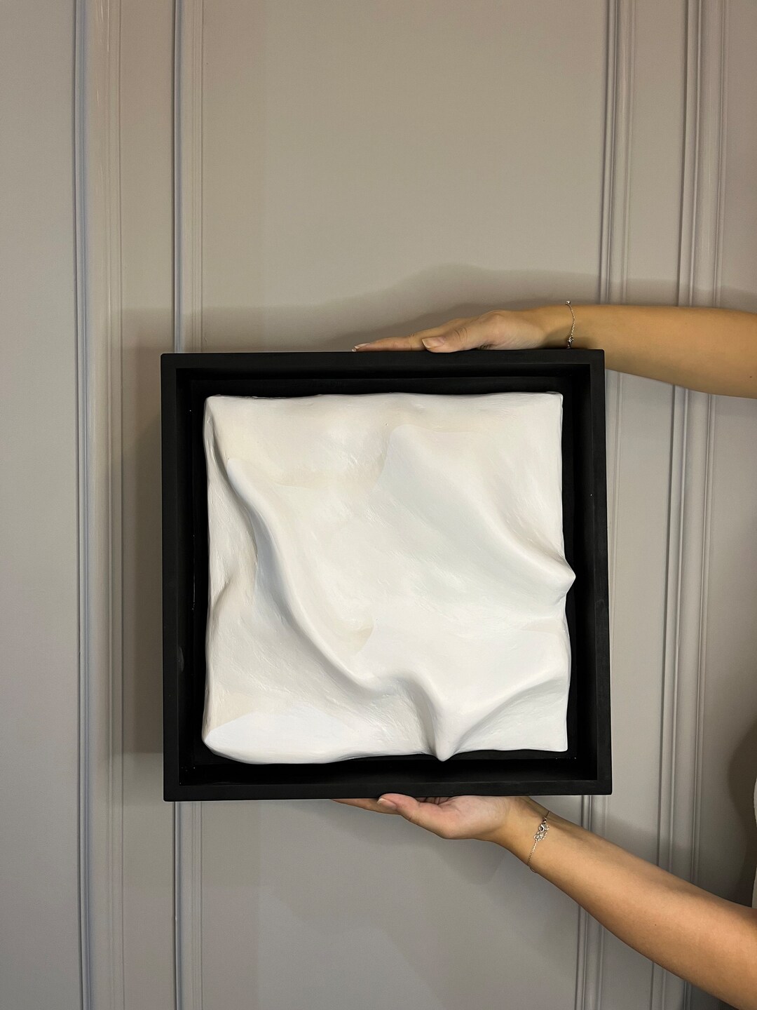Curve.2 Handcrafted Art, Plaster Sculpture, Abstract Decor, Statement ...