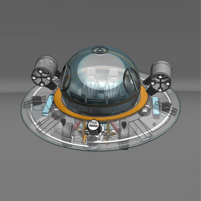 Rick Sanchez Flying Car 3D Text Design - Etsy