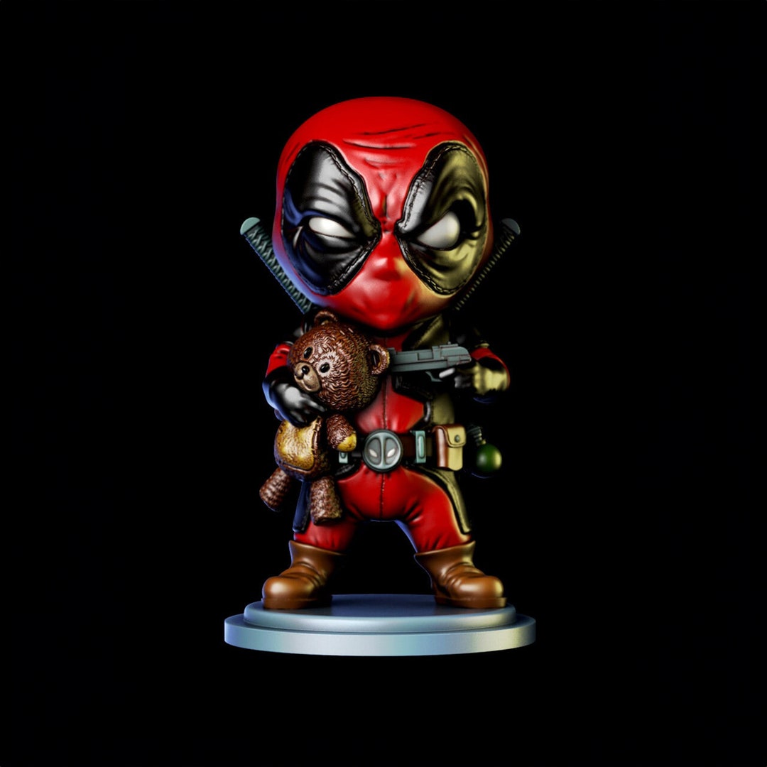 Chibi Deadpool STL Design Bring the Merc With a Mouth to Your Desk - Etsy