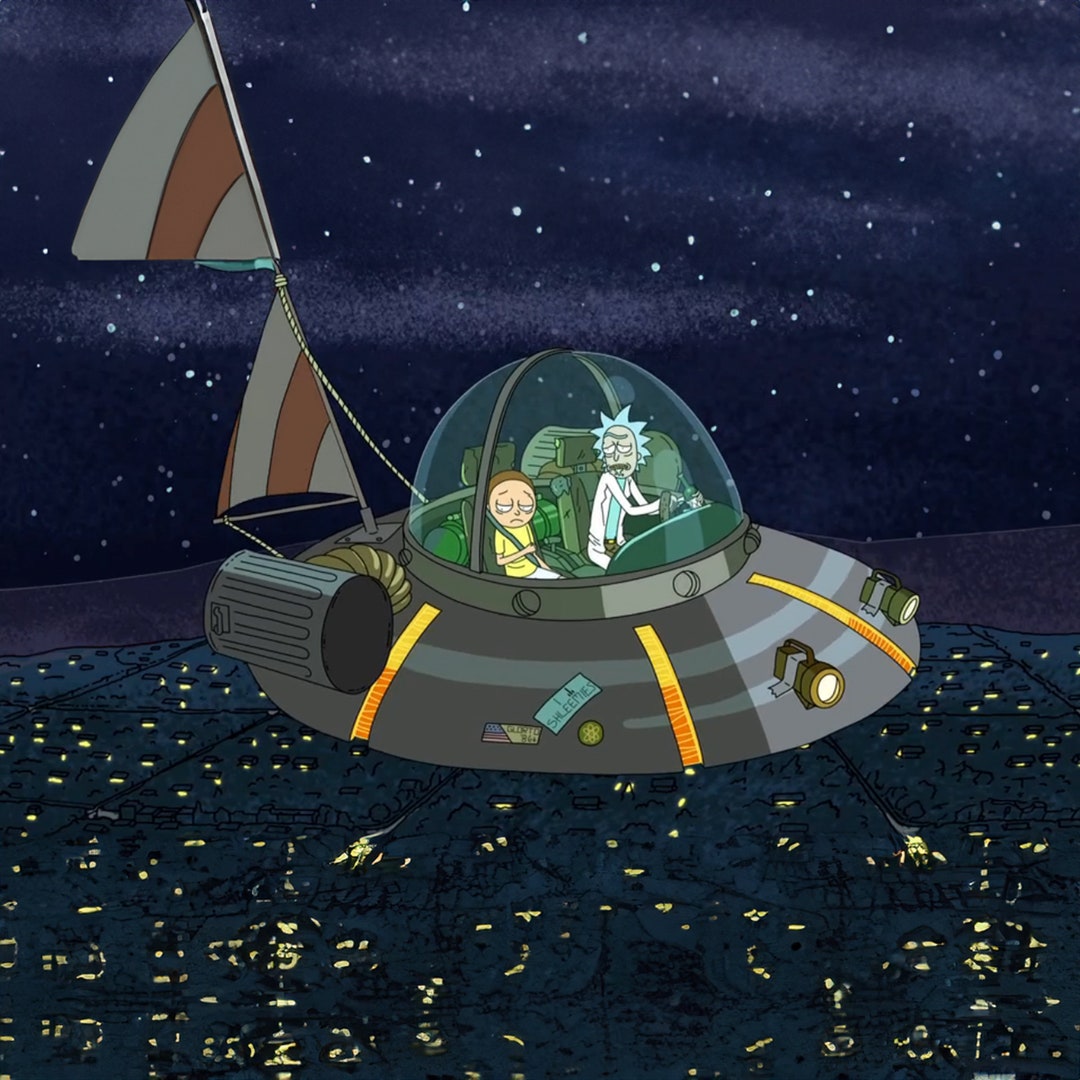 Rick Sanchez Flying Car 3D Text Design - Etsy