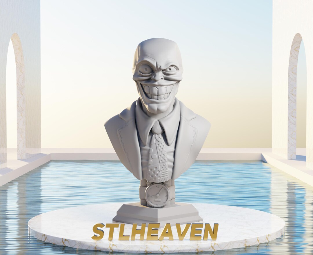 The Mask Bust 3D Model STL File the Mask Movie Instant Download Easy 3D ...