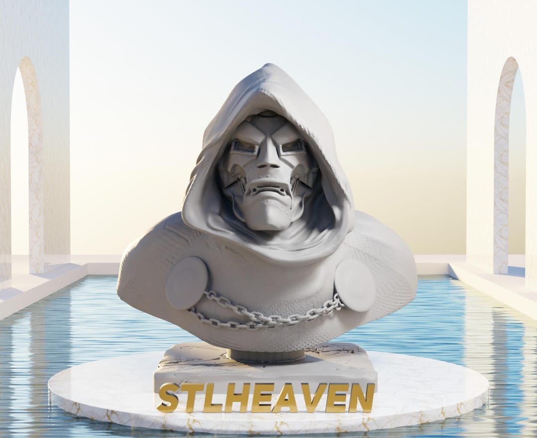 Doctor Doom Bust 3D Model STL File Galactic Instant Download Easy 3D ...