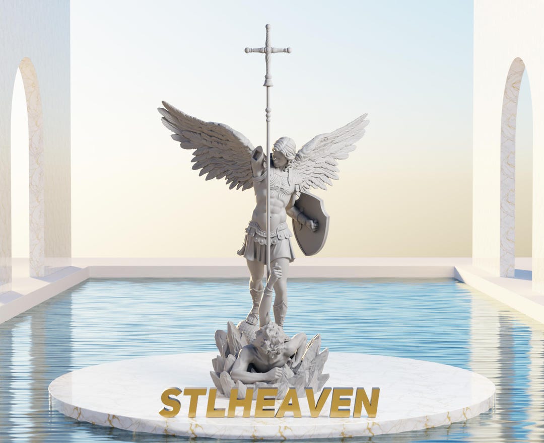 Archangel Michael 3D Model STL File Religious Figure Instant Download ...