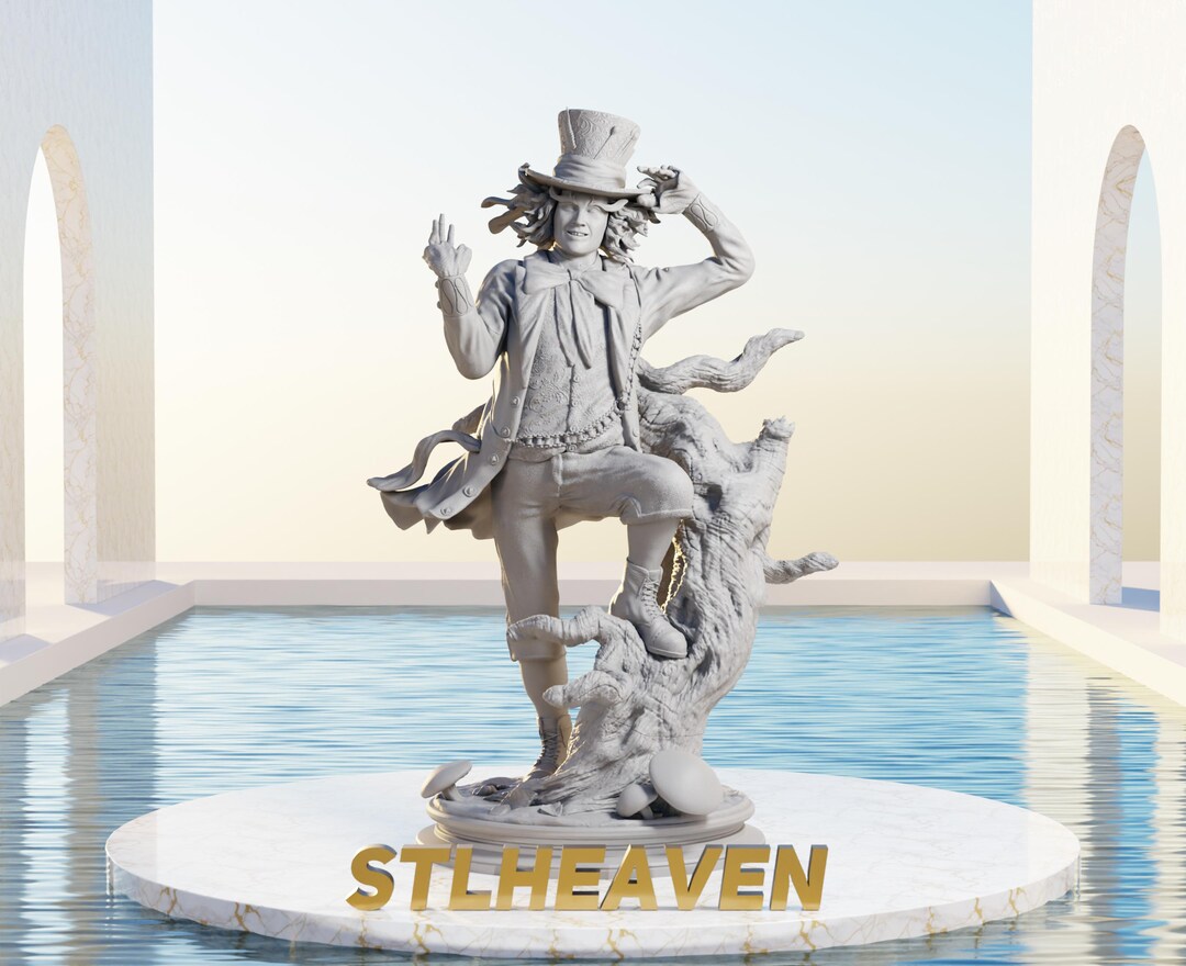 Mad Hatter 3D Model STL File Alice in Wonderland Instant Download Easy ...