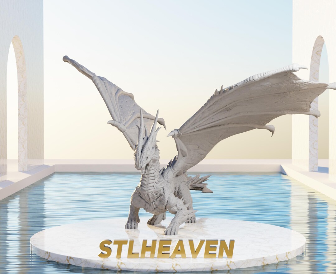 Dragon 3D Model STL File Mythical Creature Instant Download Easy 3D ...