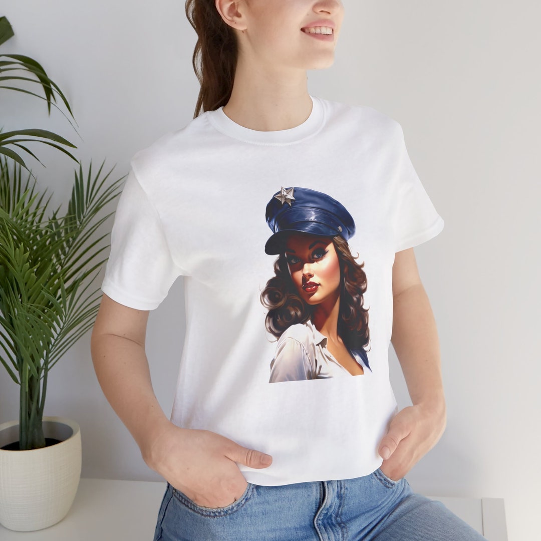 Pin-up Air Force Girl Unisex Tee, Vintage Retro Print WW2 1940's T ...