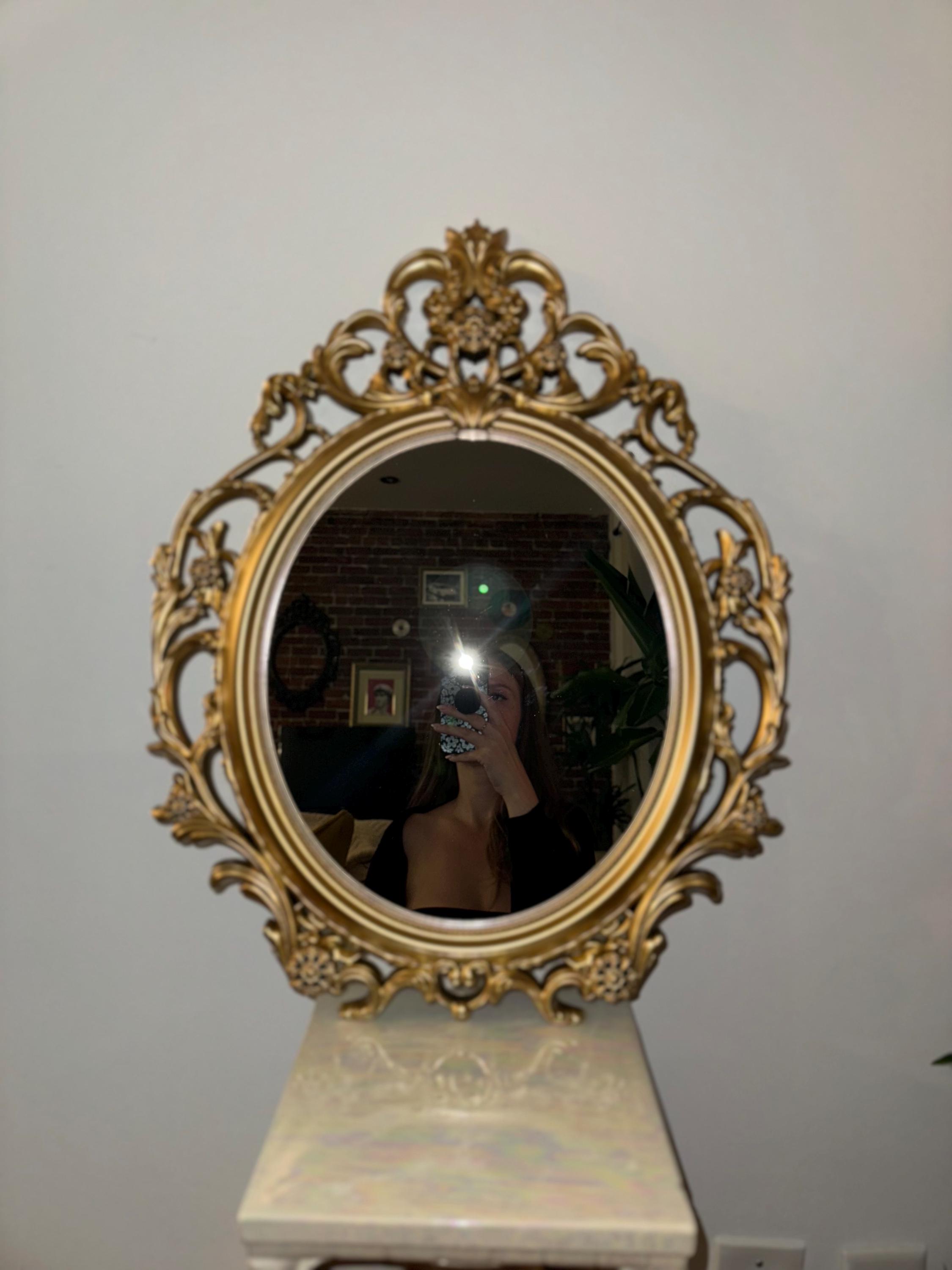 Ornate Mirror Goth Gothic Gold Antique Style Plastic Frame Baroque ...