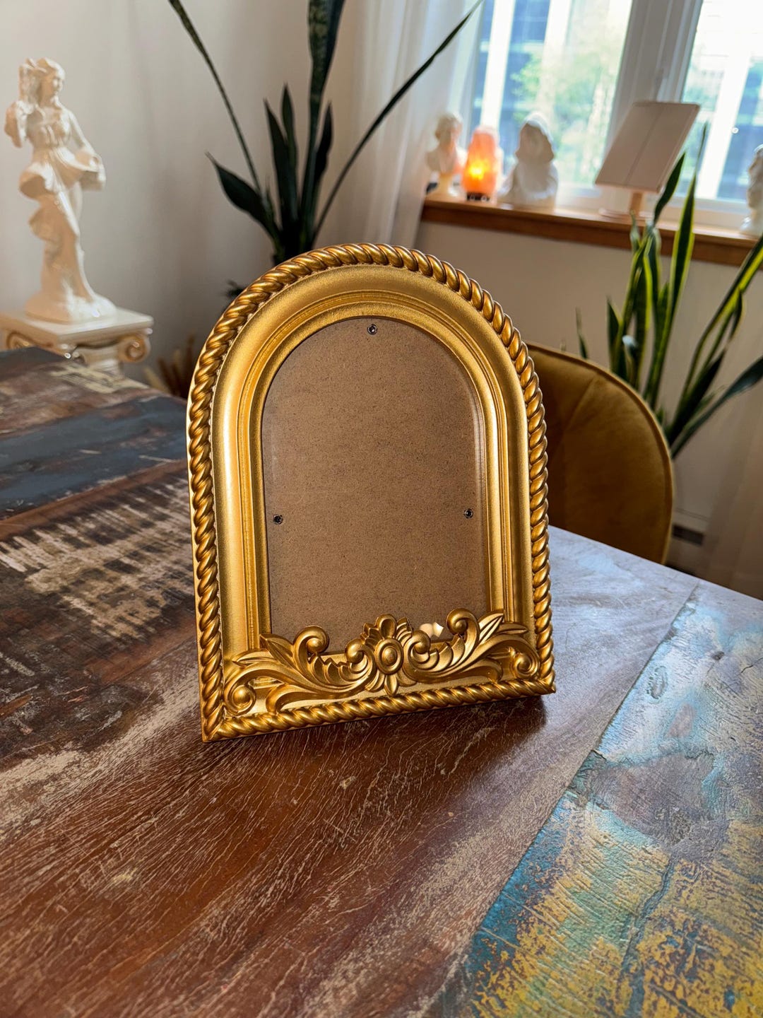 Arched Gothic Frame Gold Gothic Vintage Ornate Picture Art Frame ...