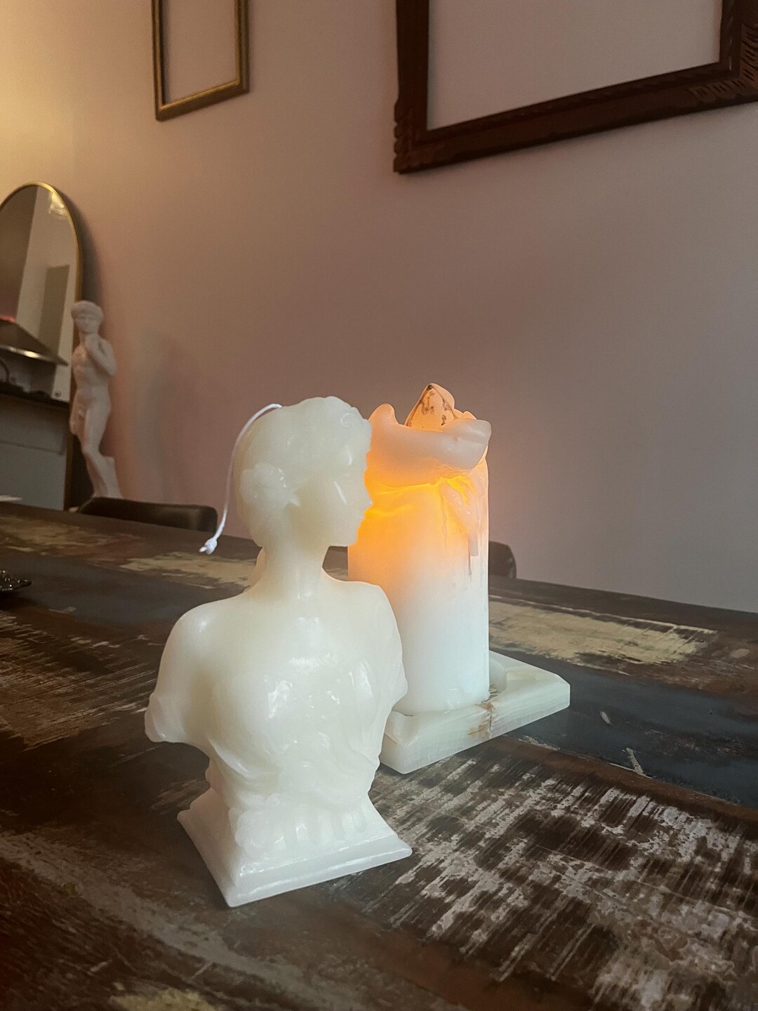 Victorian Lady Bust Candle – Elegant Decorative Sculpture Gothic Candle ...