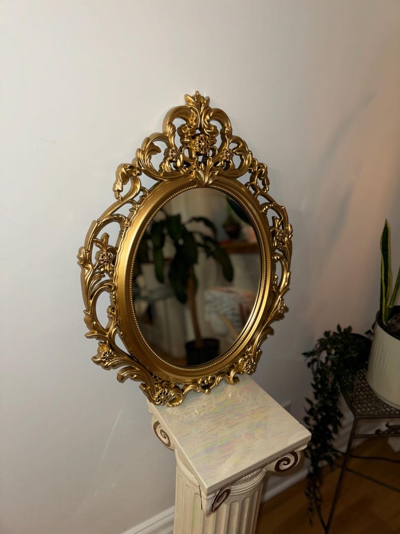 Ornate Mirror Goth Gothic Gold Antique Style Plastic Frame Baroque ...