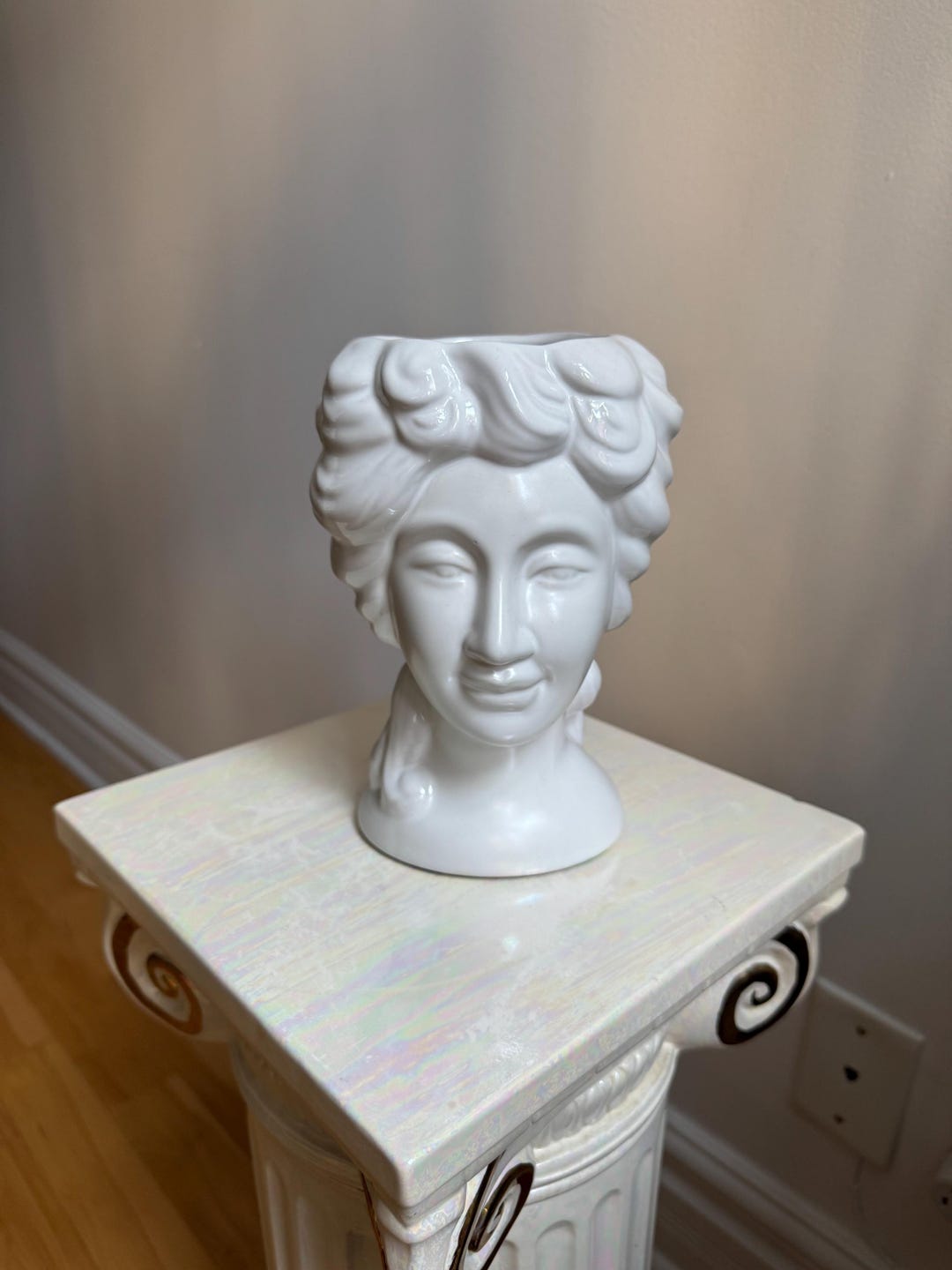 Ceramic Head Planter – Greek Goddess Style Face Pot – Roman Renaissance ...