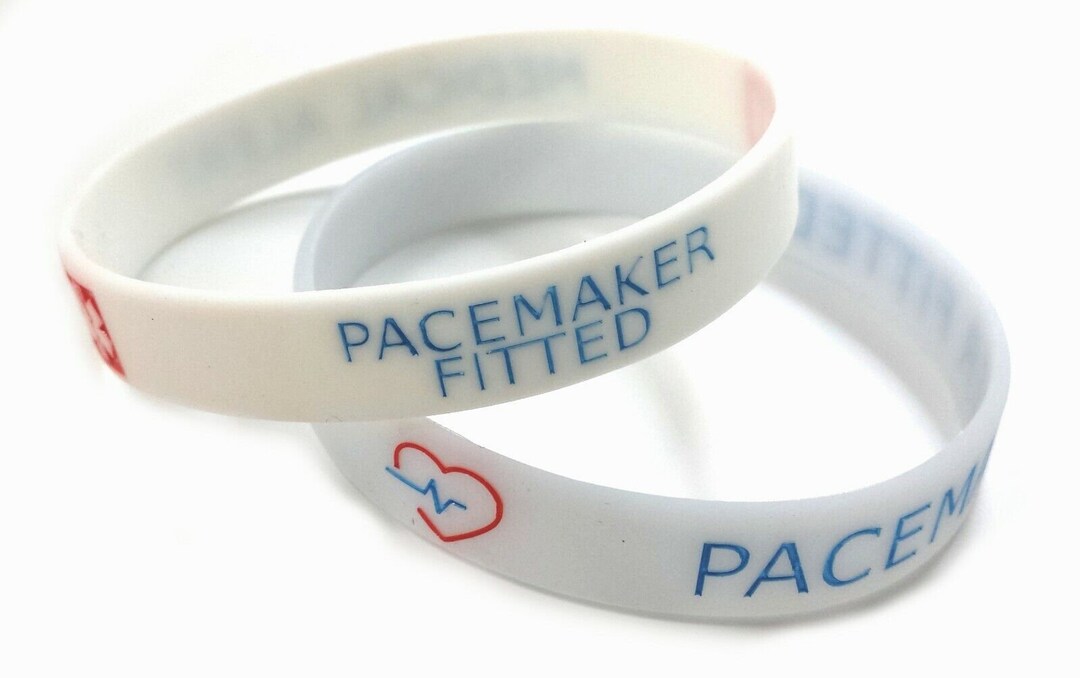 2x PACEMAKER FITTED Medical Alert Wristbands Heart Disease - Etsy