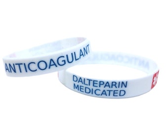 2x XARELTO Medicated Medical Alert Wristband Bracelet Silicone ...
