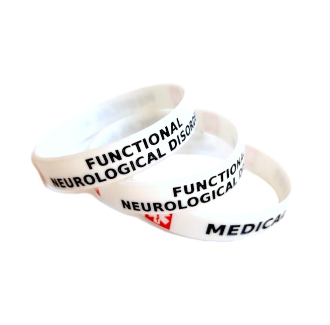 2x FUNCTIONAL NEUROLOGICAL DISORDER Medical Alert Wristband Fnd Seizure ...