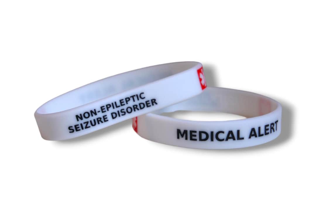 2x SEIZURE DISORDER Medical Alert Wristband Silicone Bracelet Non ...