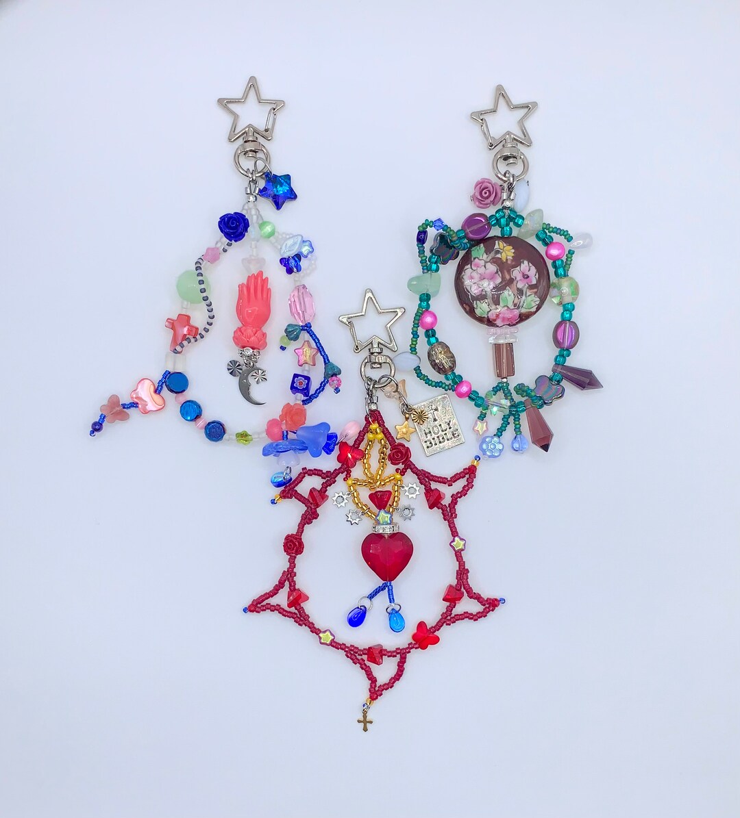 Loopy Elemental Keychains- Earth, Fire, Wind, Water, Elements, Mother ...