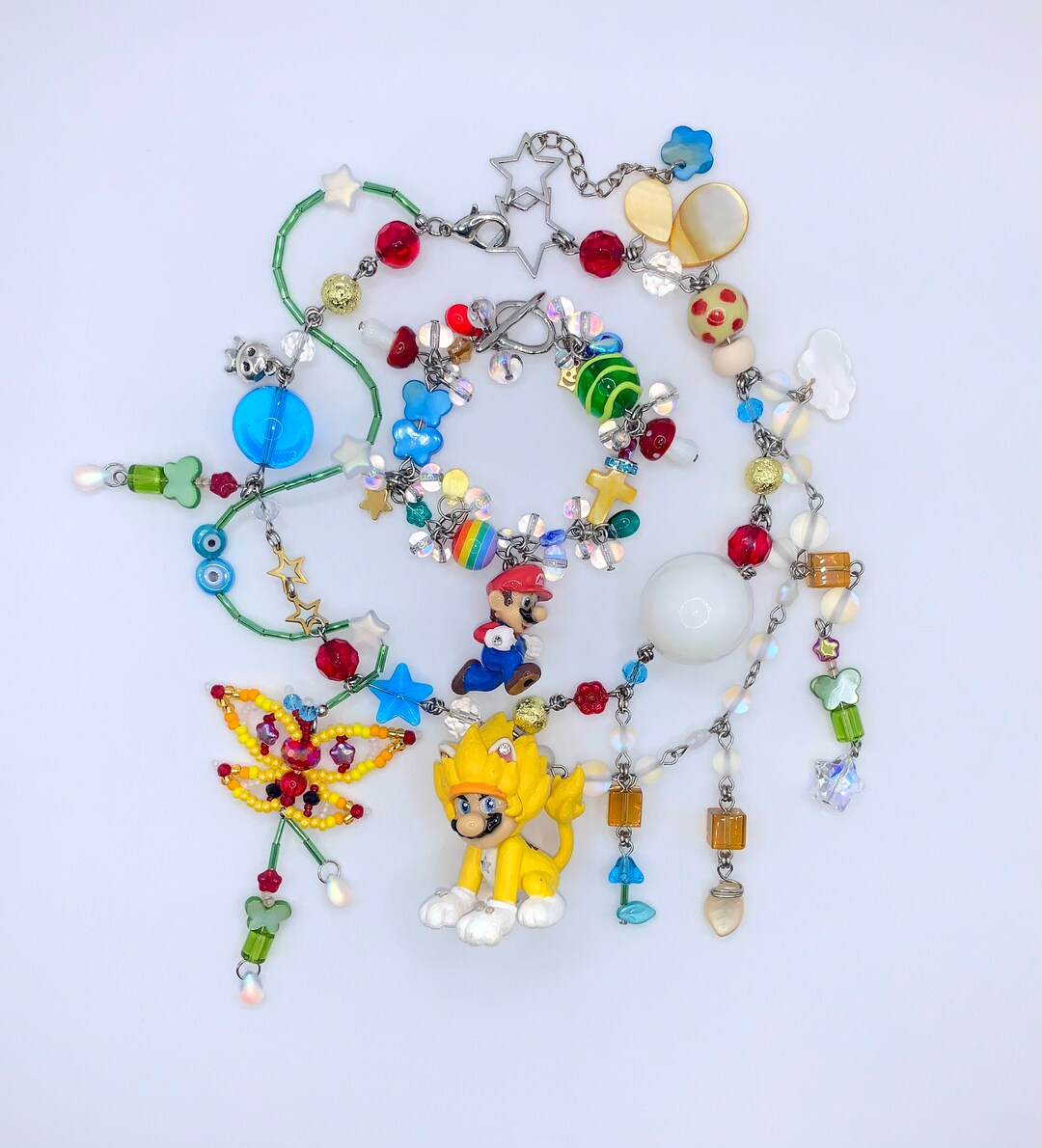 Super Mario Bros Necklace and Bracelet 90s Nostalgia, Y2k, Super ...