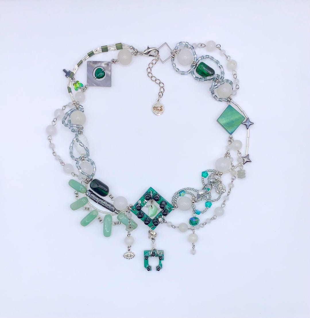 Eye of Nebula IC 1295 Necklace- Cybercore, Post-apocalyptic, Steampunk, Recycled Computer ...