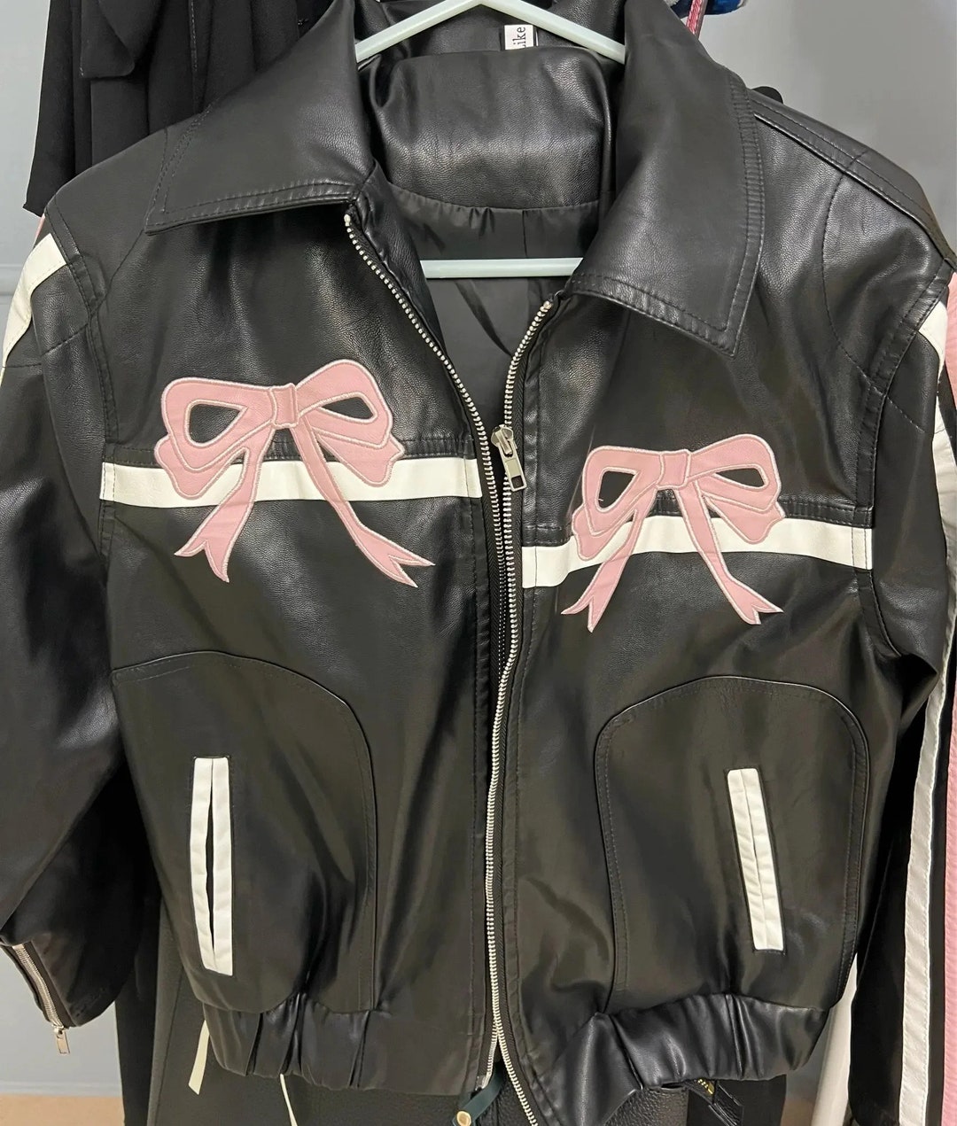 Bowknot Jacket, Leather Jacket, Bow Jacket, Coquette, Balletcore ...
