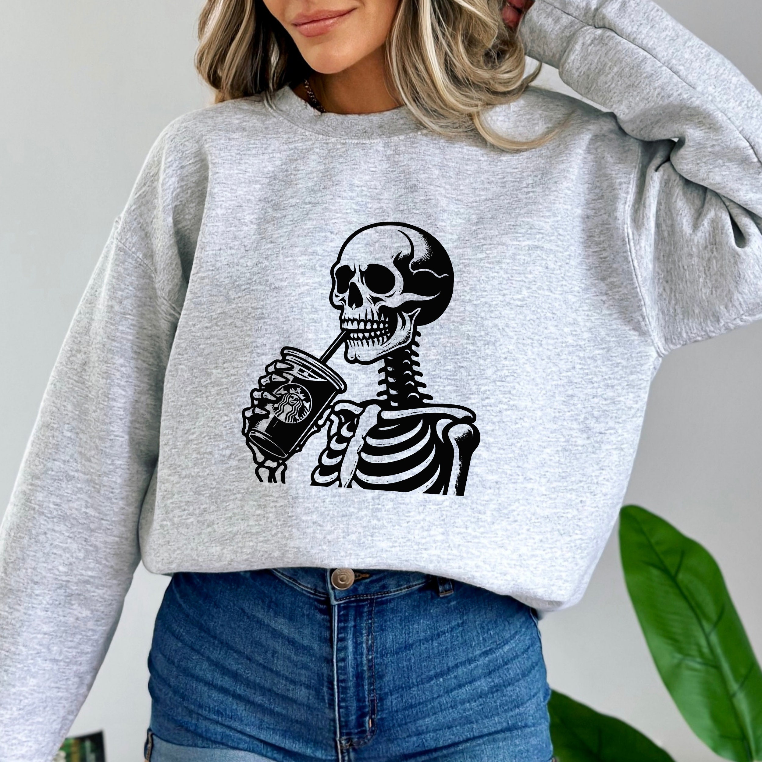 Skeleton Iced Coffee PNG File Download Trendy Skeleton Coffee PNG ...